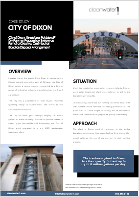 [Case Study] CITY OF DIXON, ILLINOIS Uses Polyblend Dry Polymer Preparation System to Manage ...